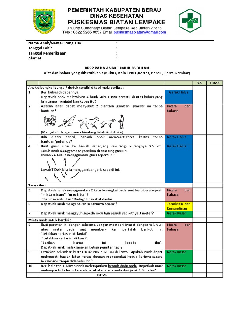 Form DDTK 36 Bulan | PDF