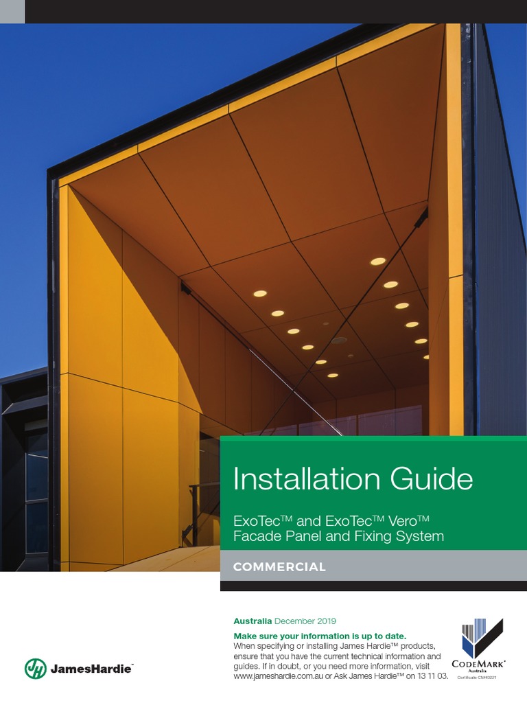 ExoTec and ExoTec Vero Facade Panel Install Guide Dec 2019 Rev 01 | PDF ...