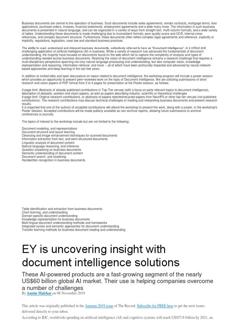 Document Intelligence .&3 Simple Habits To Improve Your Critical Thinking | PDF | Analytics ...