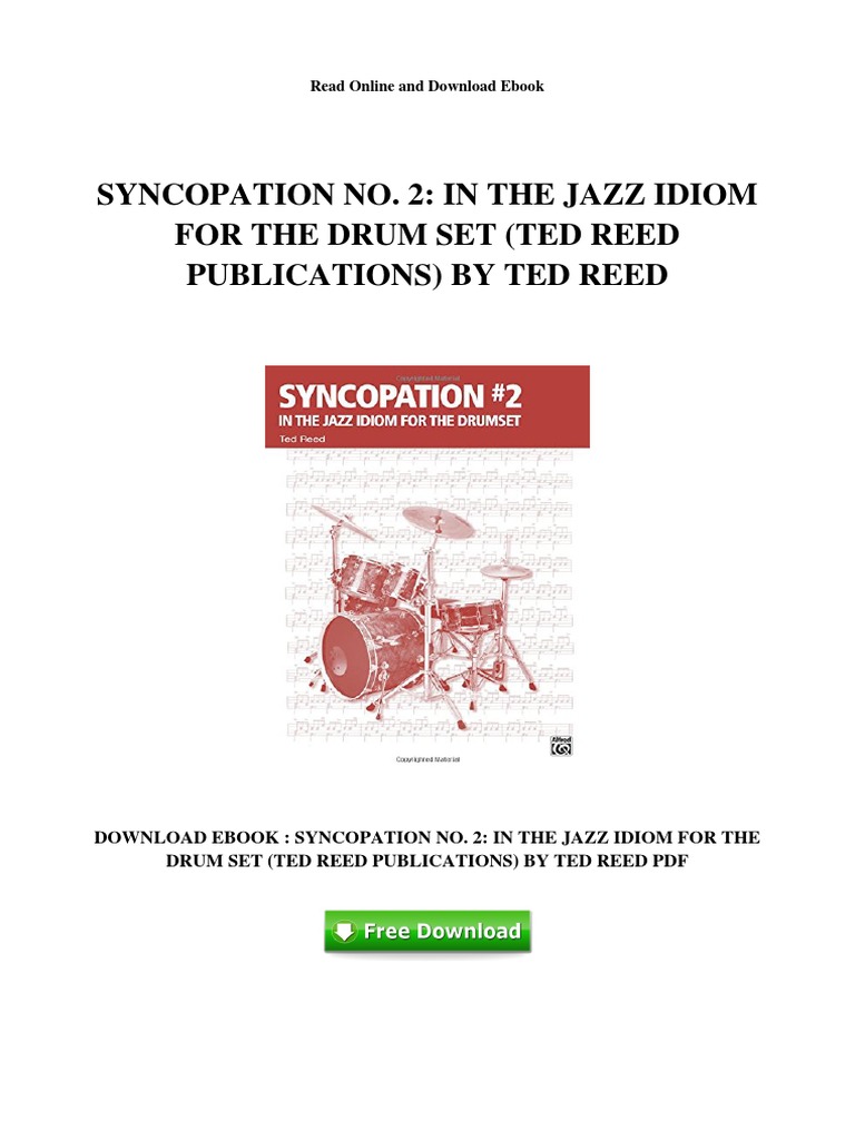 Syncopation No. 2 for Jazz Drumming | PDF | Jazz | Drum Kit