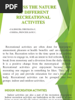 Active and Passive Recreational Activities | PDF | Physical Fitness ...