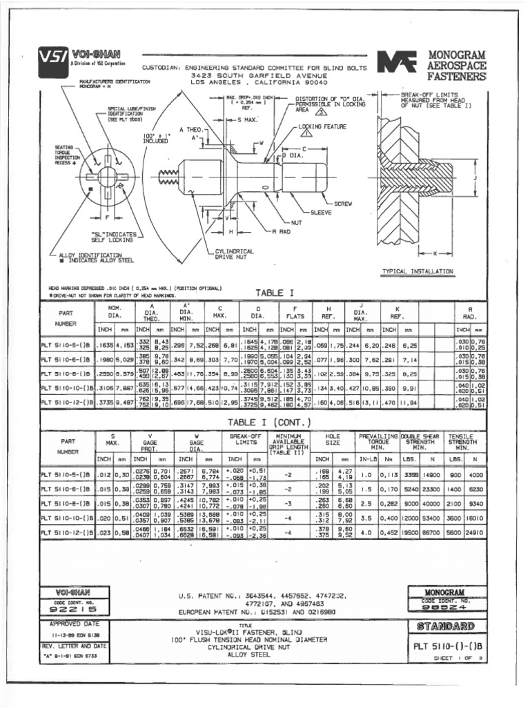 PLT5110 B Rev A | Download Free PDF | Screw | Building Engineering