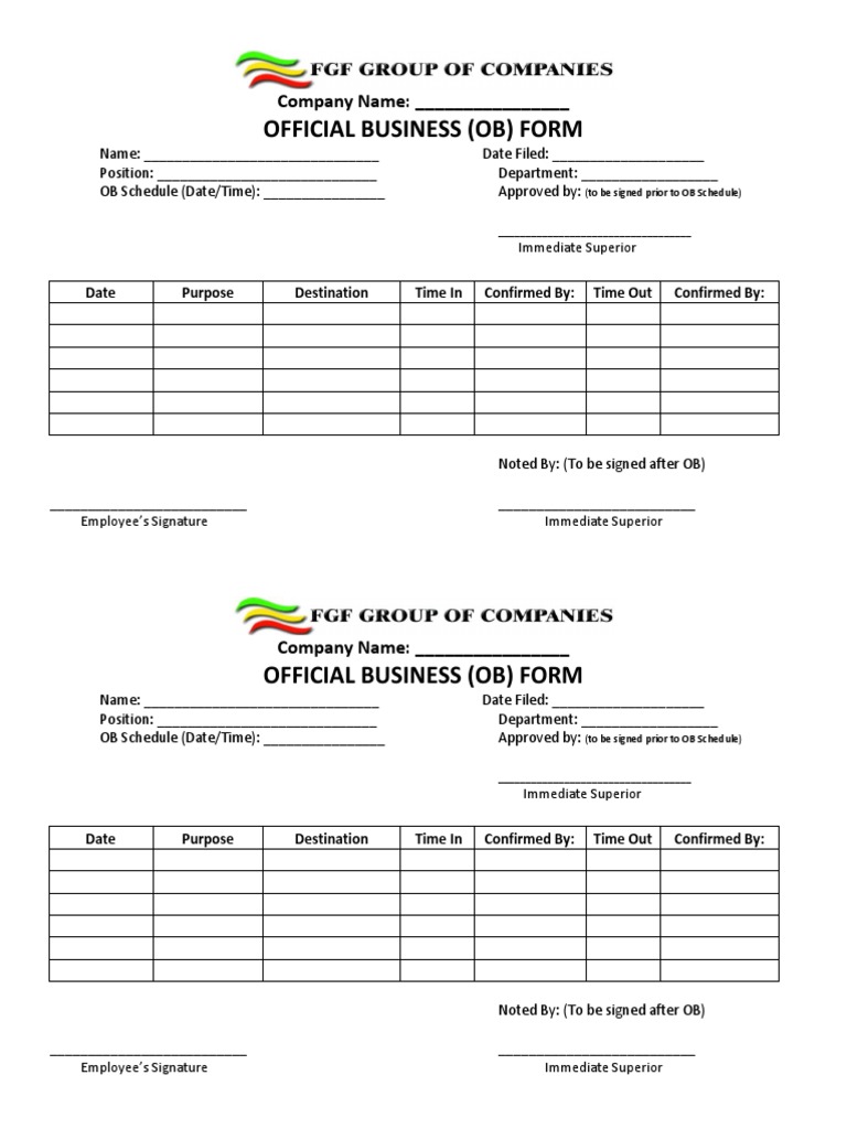 Ob Form | PDF