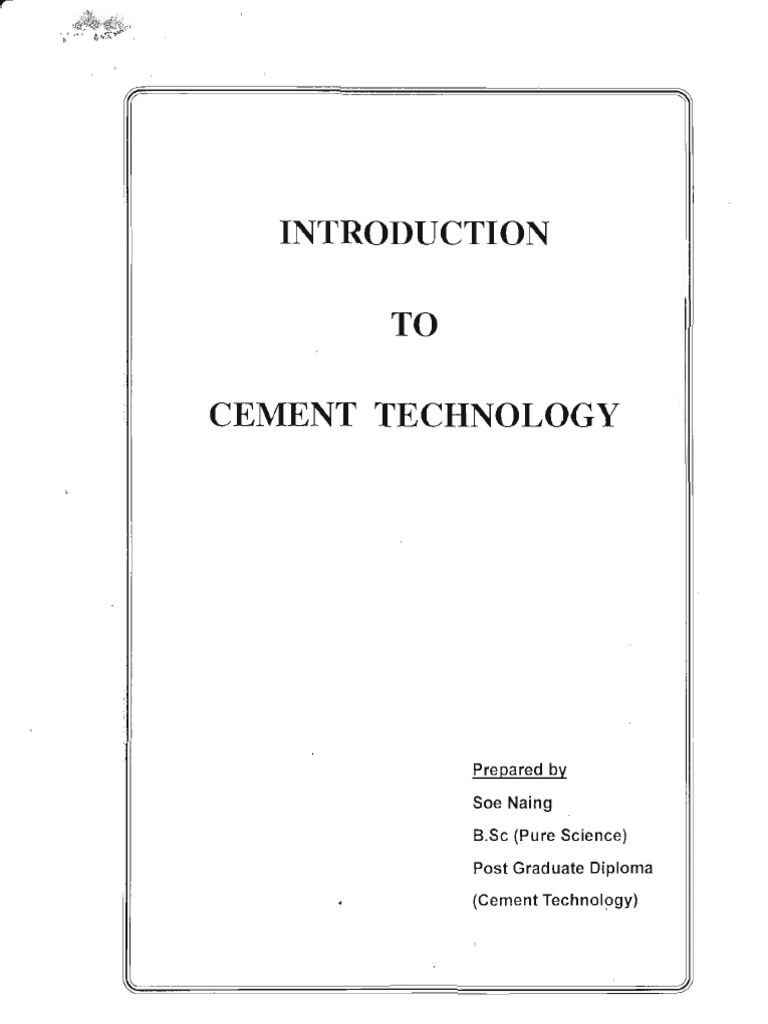 Introduction To Cement Technology | PDF
