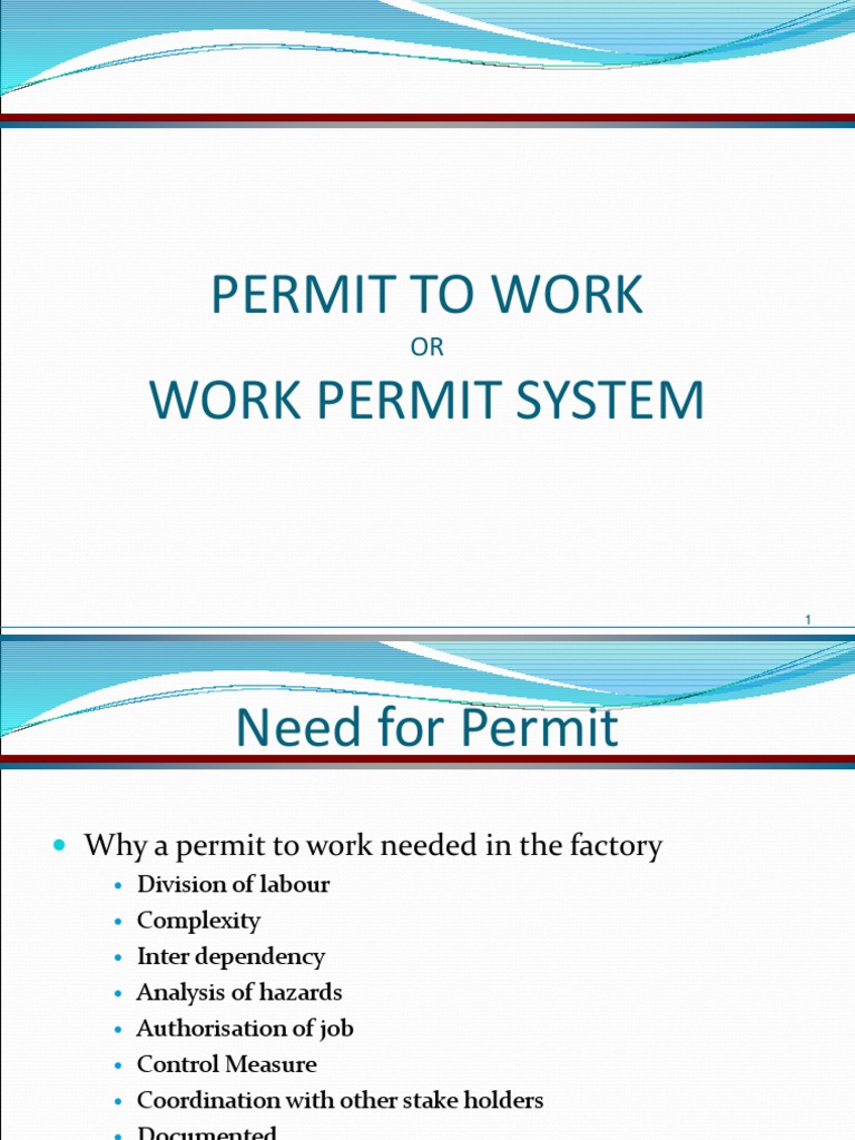 Work Permit System | PDF | Prevention | Safety