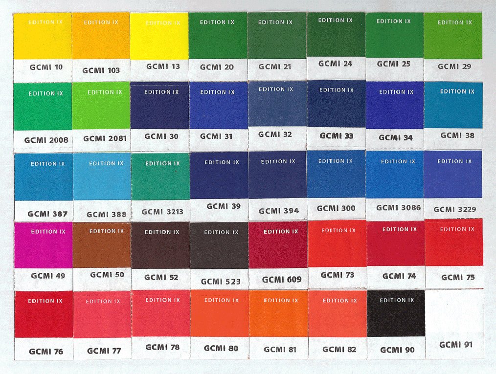 GCMI Color Chart White | PDF