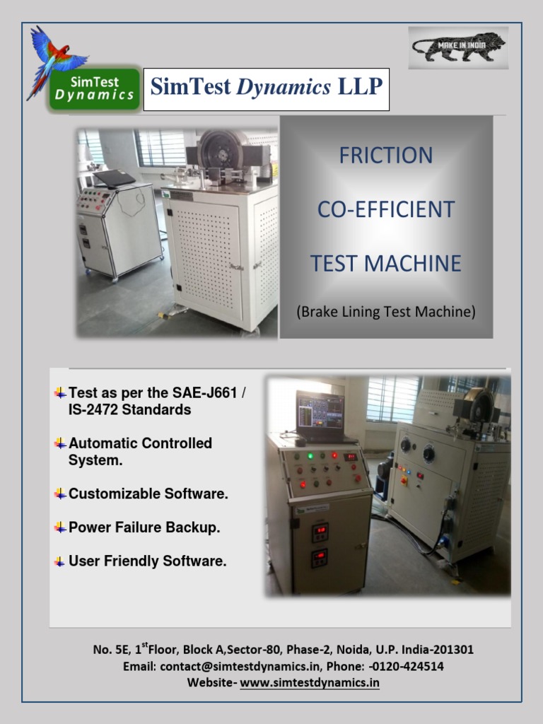 Friction Coefficient Test Machine | PDF | Machines | Electric Motor