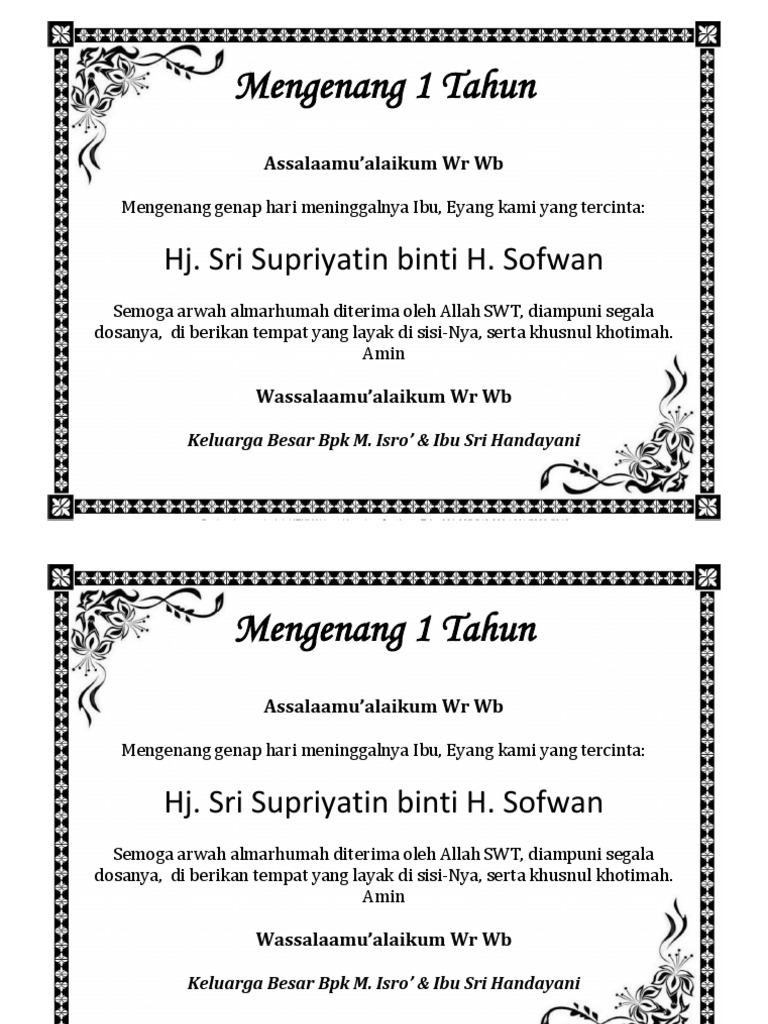 Mengenang 1000 Hari | PDF