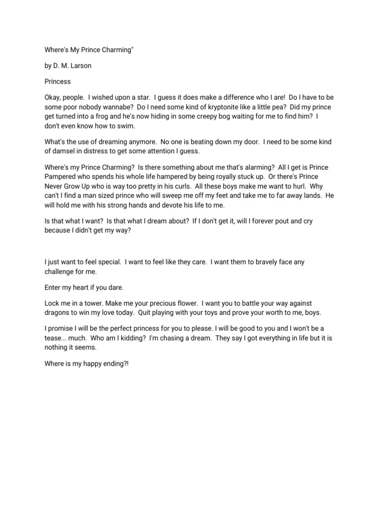 Where's My Prince Charming | PDF