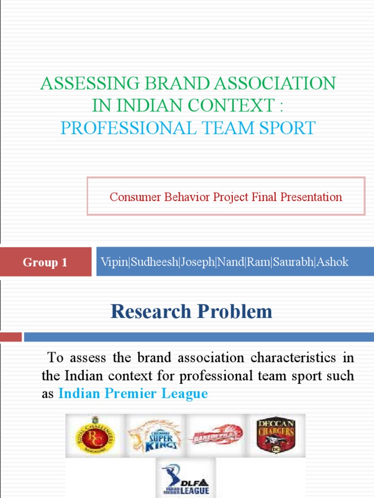 Brand Association in Indian IPL Context | PDF | Brand | Consumer Behaviour