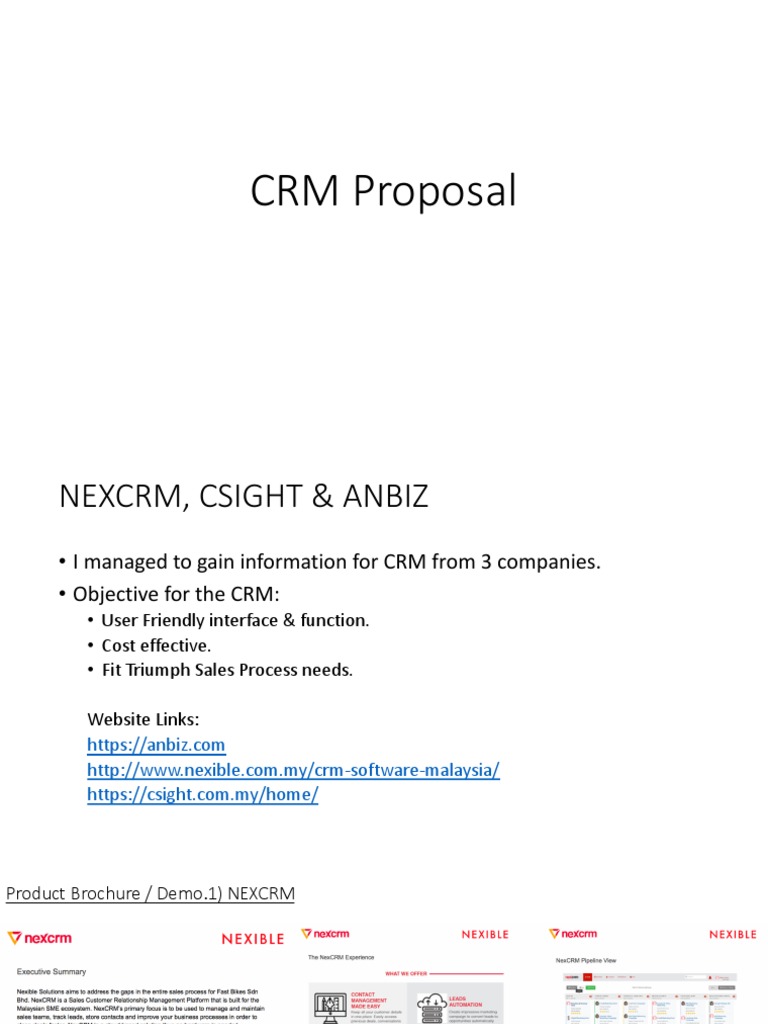CRM Proposal PDF | PDF | Business