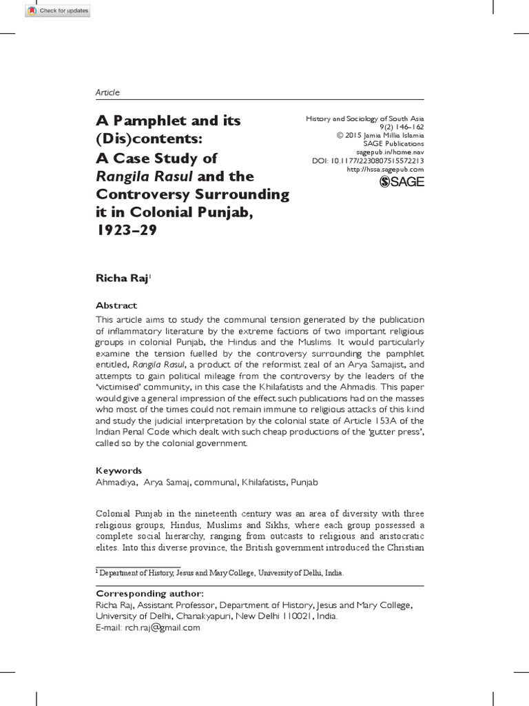 Rangila Rasool | PDF | Religion And Belief