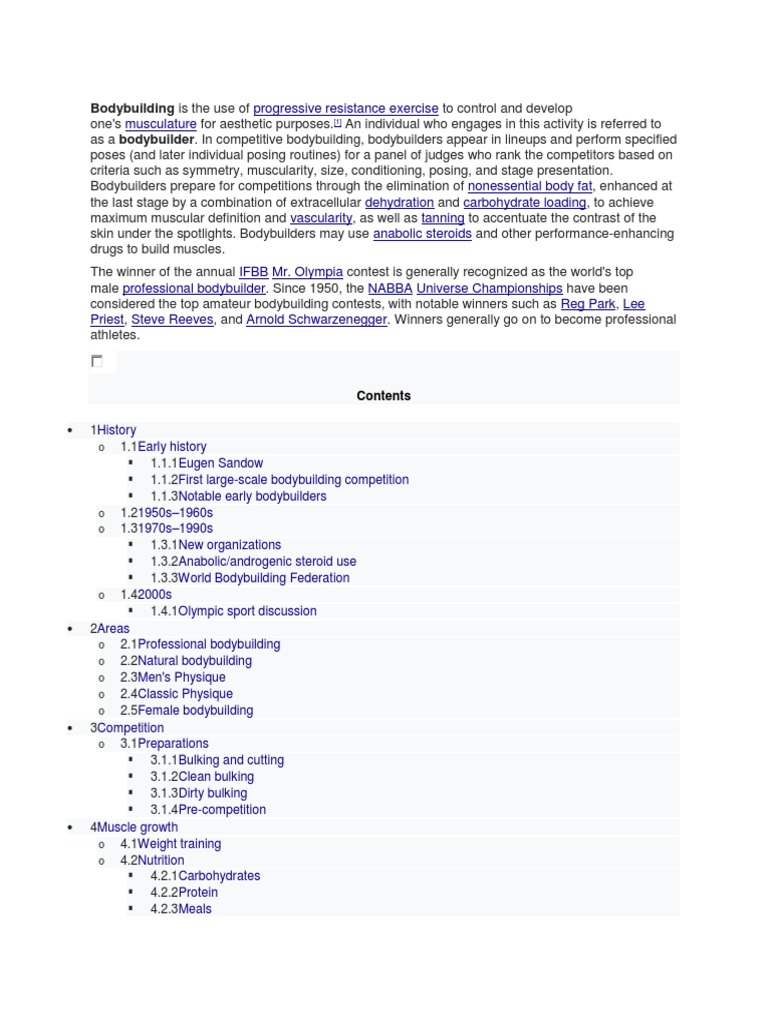 Bodybuilding | PDF | Strength Training | Weight Training