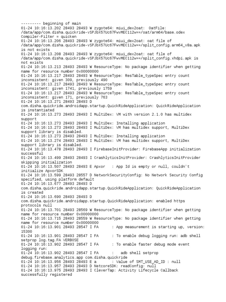 QuickRide Logcat | PDF | Library (Computing) | Java (Programming Language)