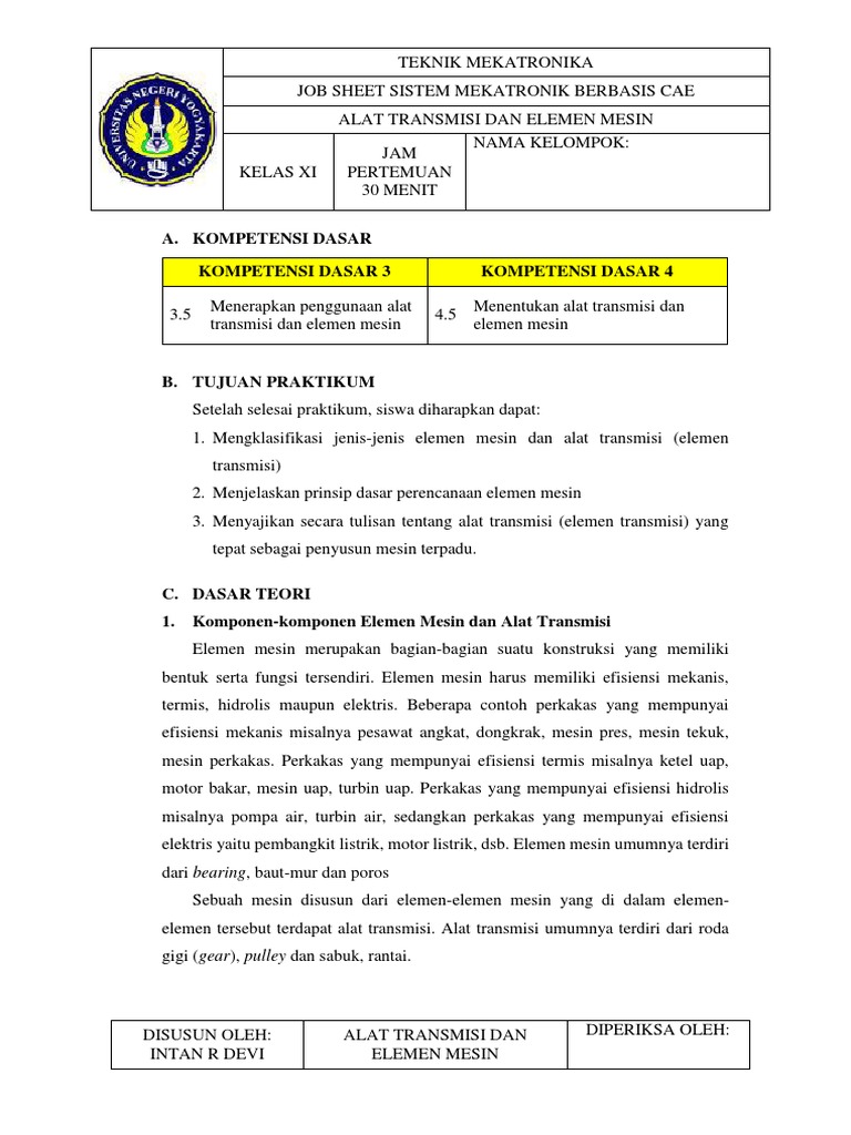 Jobsheet Sistem Mekatronik Berbasis Cae | PDF