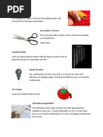 Basic Hand Stitches | PDF | Embroidery | Sewing