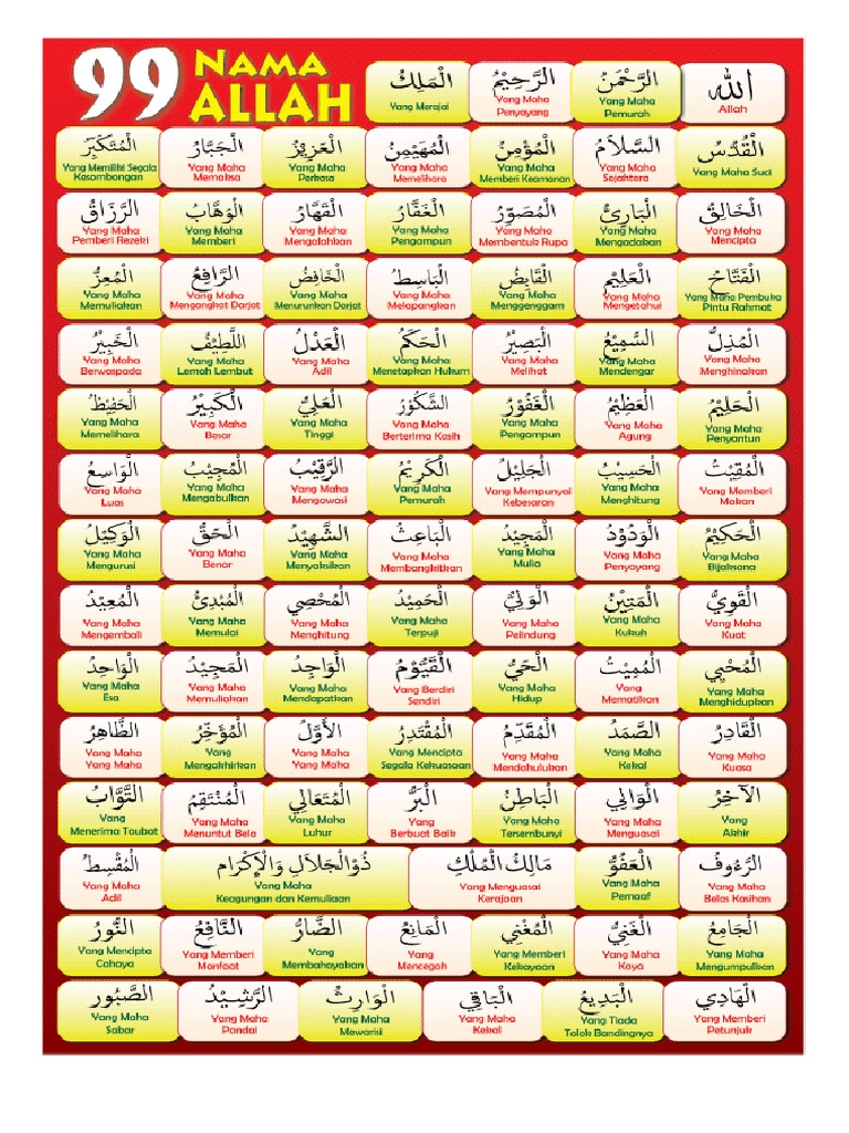 Asmaul Husna 1 LBR | PDF