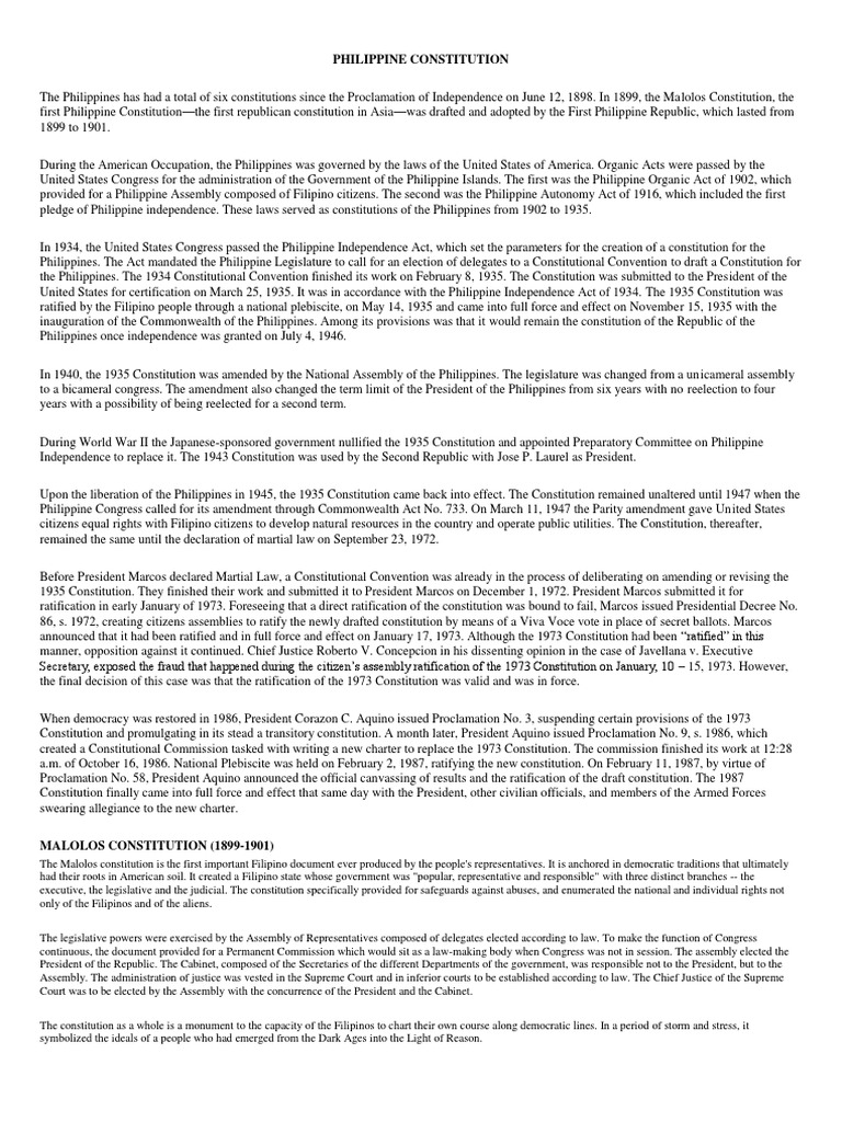 PolGov (Constitution) Assignment 2.docx | President Of The Philippines ...