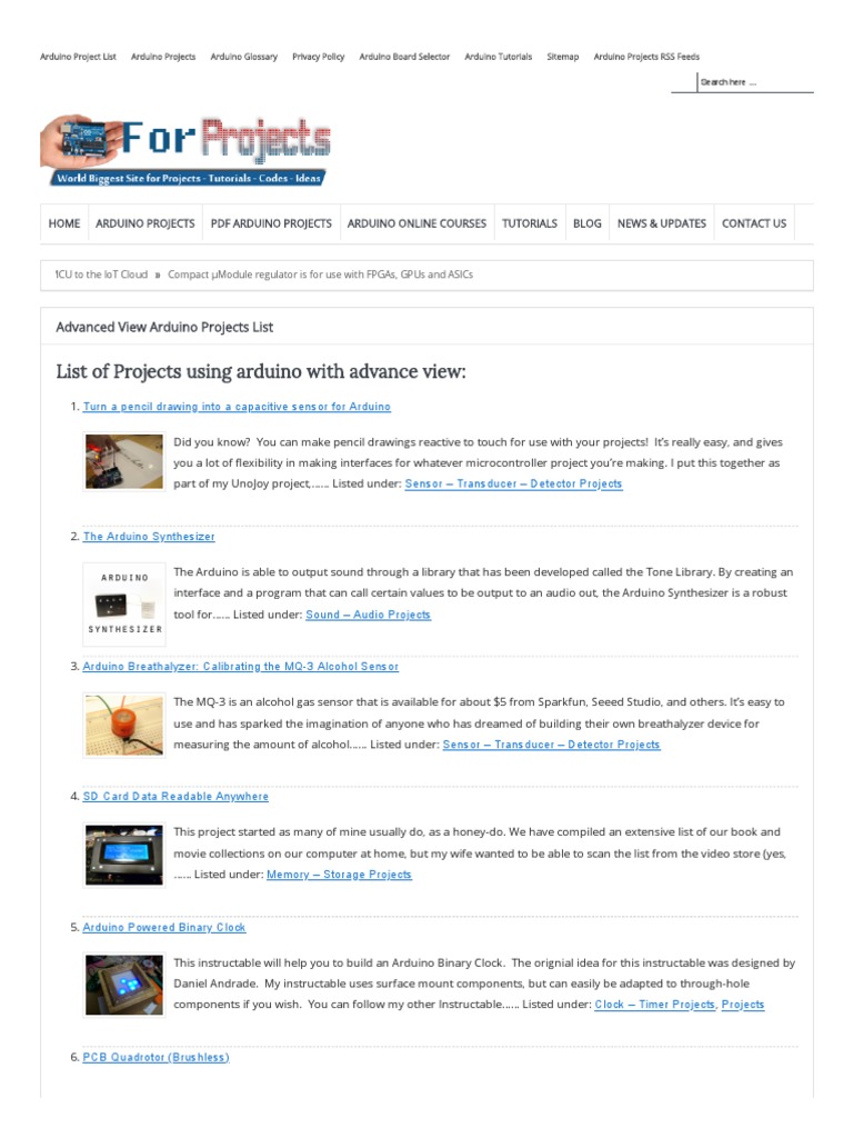 Advanced View Arduino Projects List Part 3 - Use Arduino For Projects ...