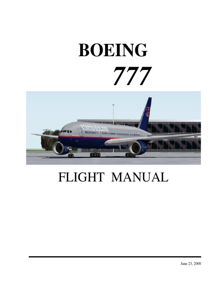 PSS B777-200ER Flight Manual 1.2 | PDF | Aerospace Engineering | Aviation
