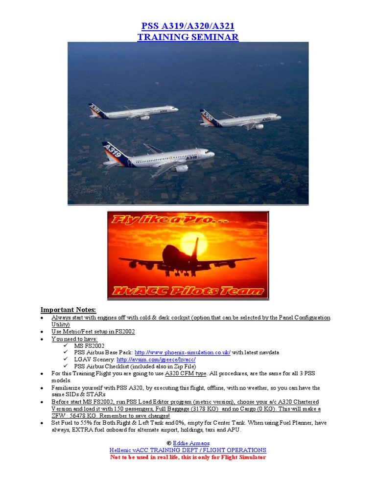 PSS Airbus Training Flight | PDF | Aircraft | Aviation