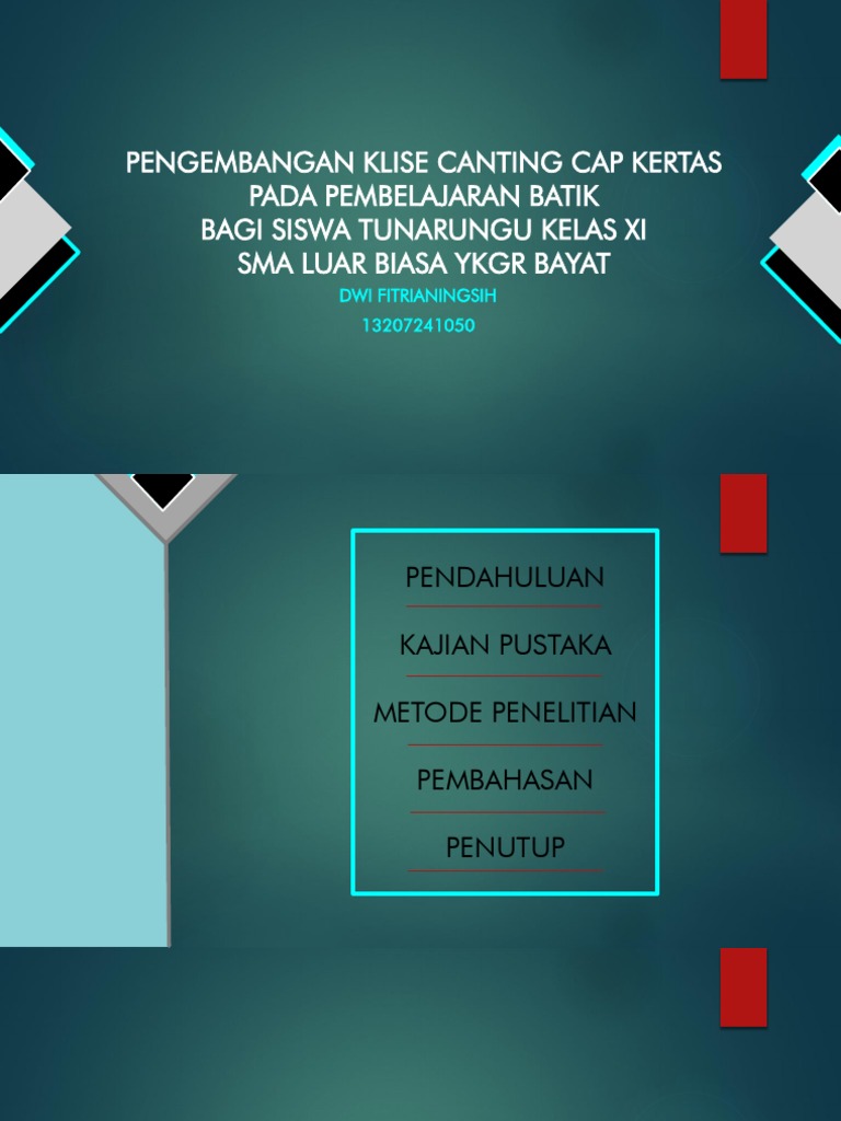 Pengembangan Media Pembelajaran Batik Cap Menggunakan Canting Cap Fiks PDF | PDF