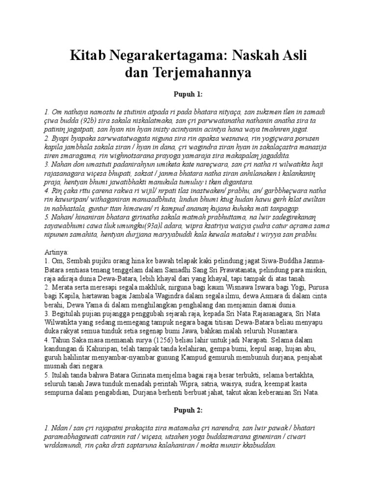 Kitab Negarakertagama | PDF