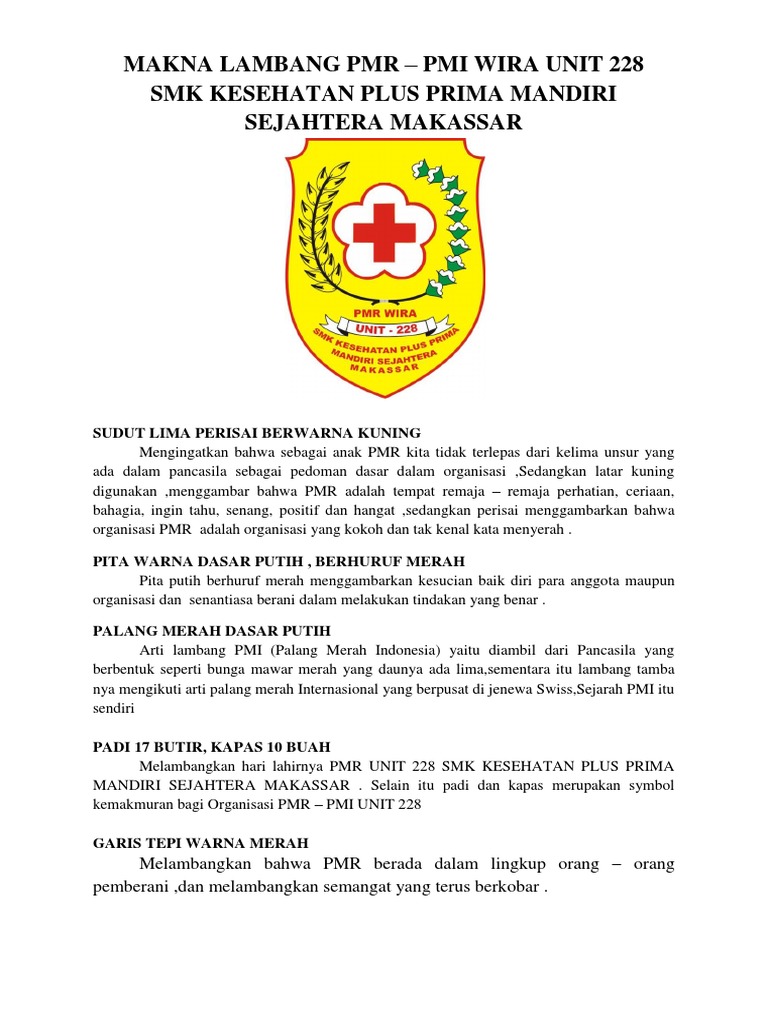 Makna Lambang PMR | PDF | Karier & Perkembangan