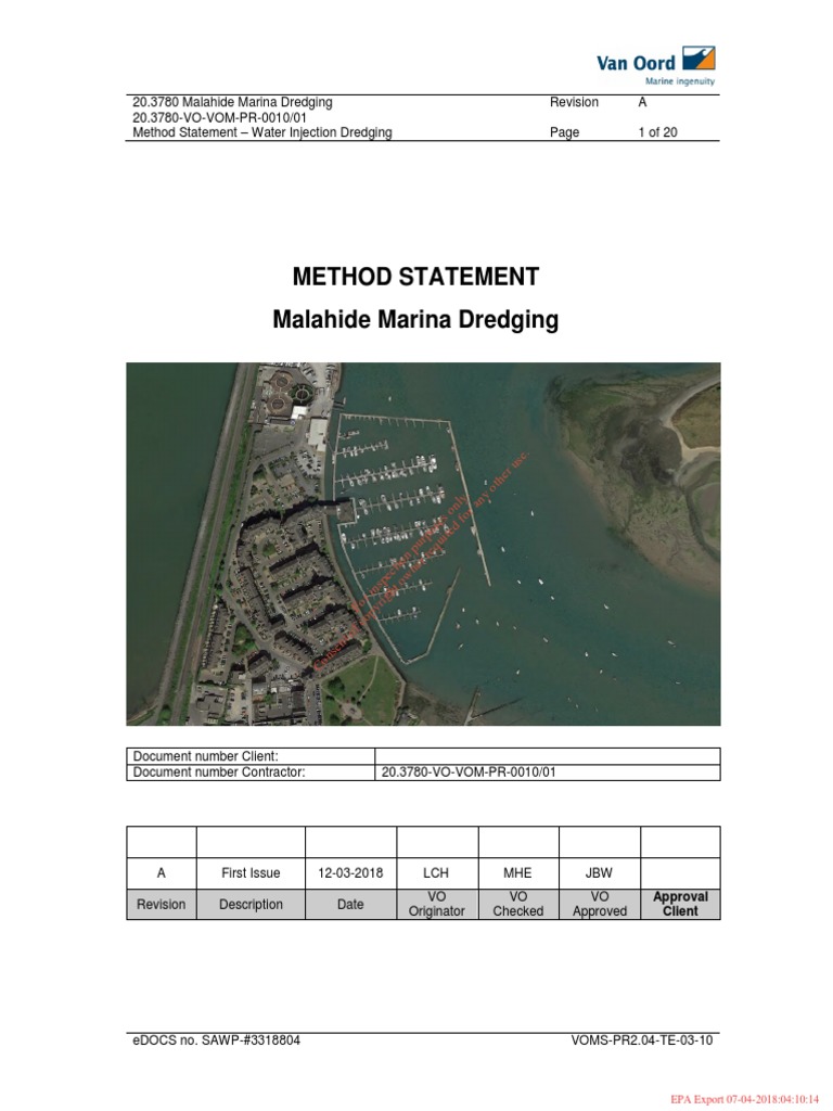 Method Statement and Risk Assessment-Dredging PDF | PDF | Dredging ...
