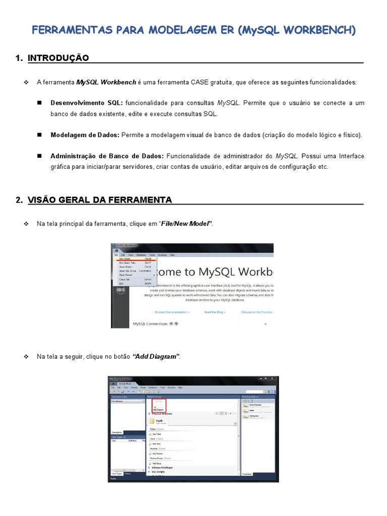 Ferramentas para Modelagem ER (MySQL) | PDF | Bancos de dados | SQL