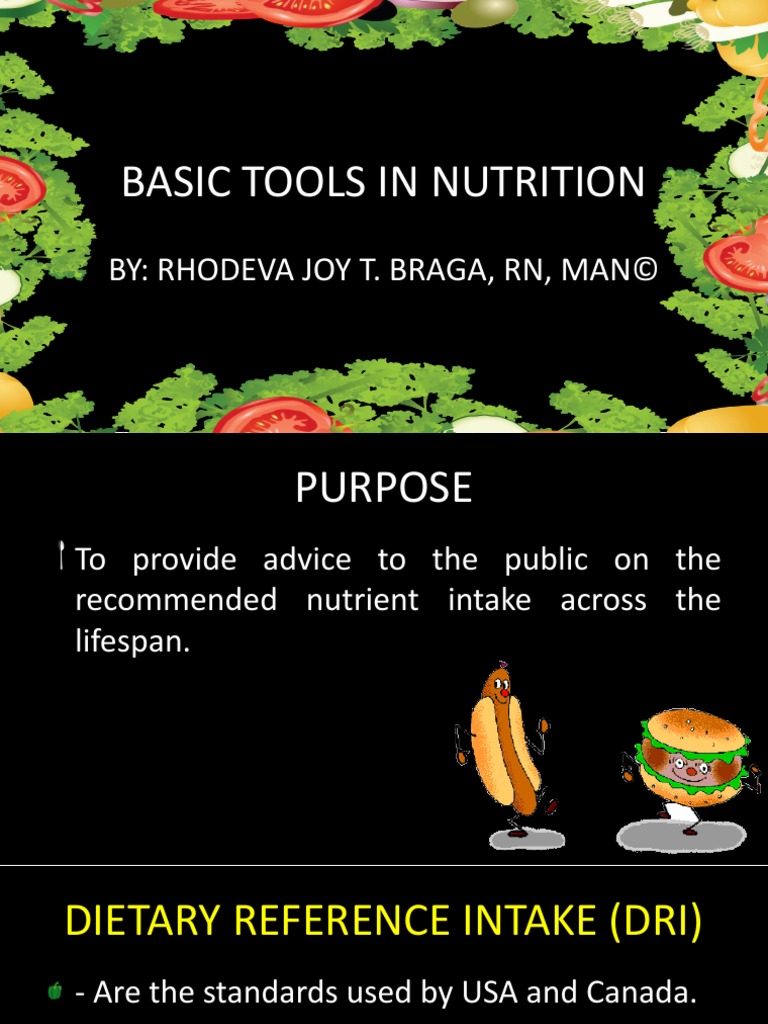 Lecture Basic Tools in Nutrition | PDF | Nutrition | Diet & Nutrition