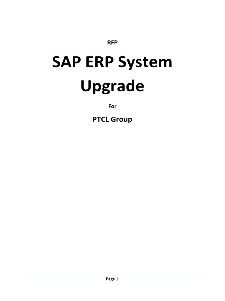 SAP ERP System Upgrade | PDF | Enterprise Resource Planning | Sap Se