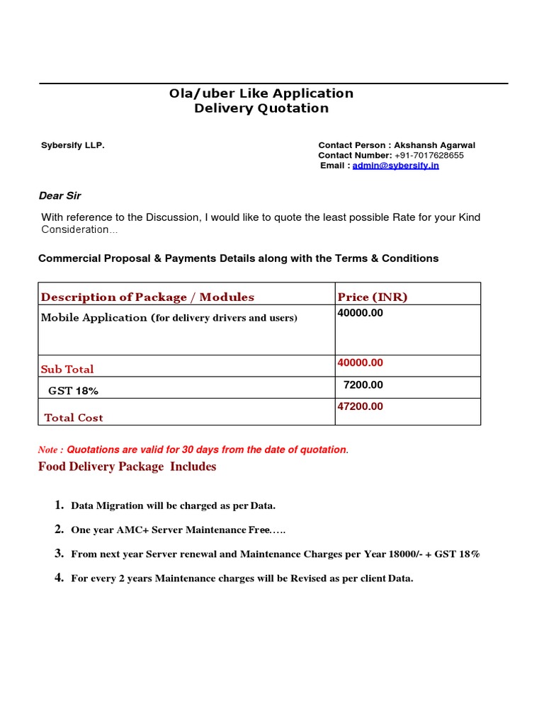 Ola Uber Like App Quotation PDF | PDF | Mobile App | Computer Engineering