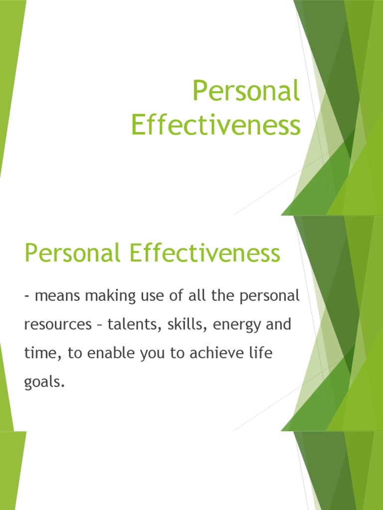 Lesson 2 Personal Effectiveness | PDF