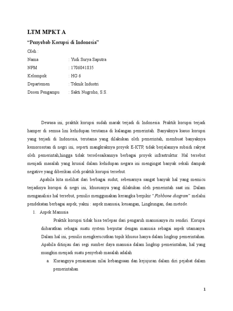 LTM MPKT A Korupsi | PDF