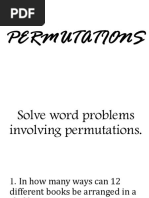 Word Problems Involving Permutation and Combination | PDF | Permutation ...