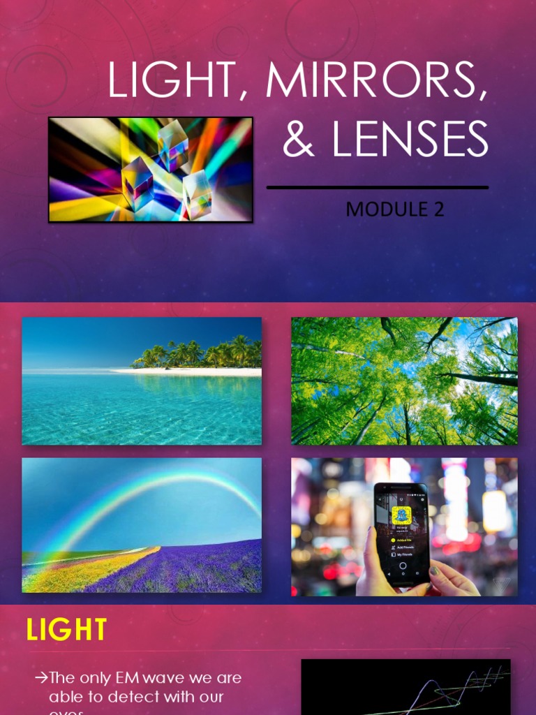 Light and Geometric Optics | PDF | Reflection (Physics) | Mirror