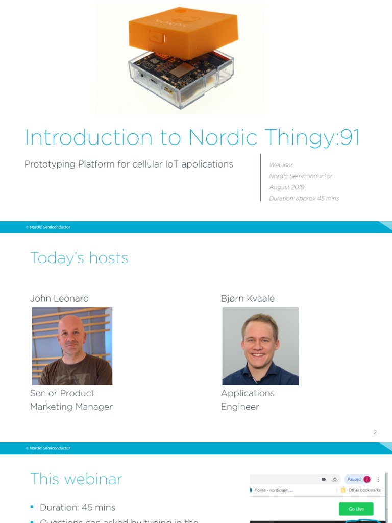 Introduction To The Nordic Thingy - 91 Prototyping Platform - Share ...