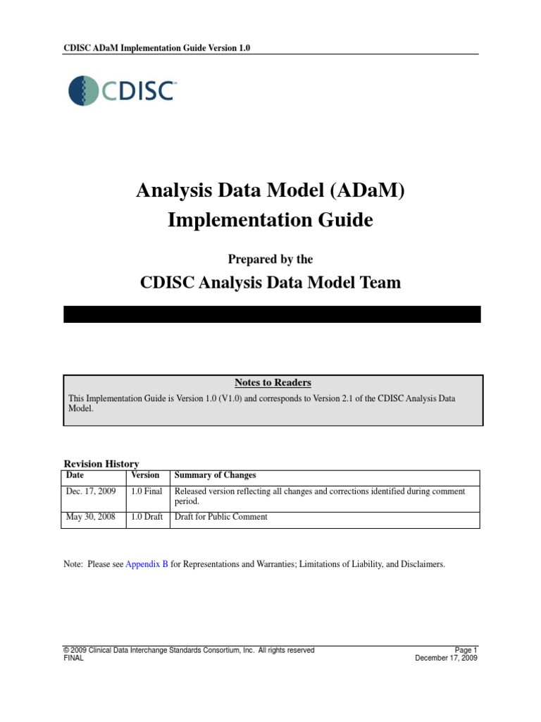 Adam Implementation Guide v1.0 | PDF | Metadata | Computer Data