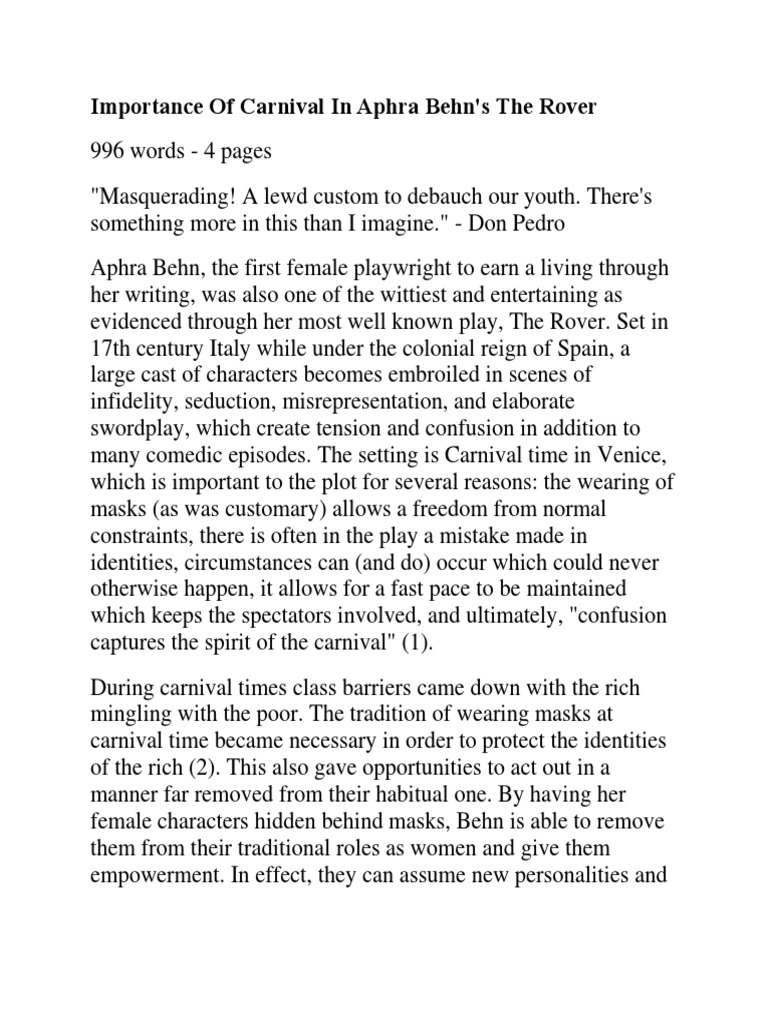 Carnival Setting | PDF | Carnival