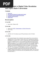Aspect Ratio Cheat Sheet | PDF | Display Resolution | Multimedia