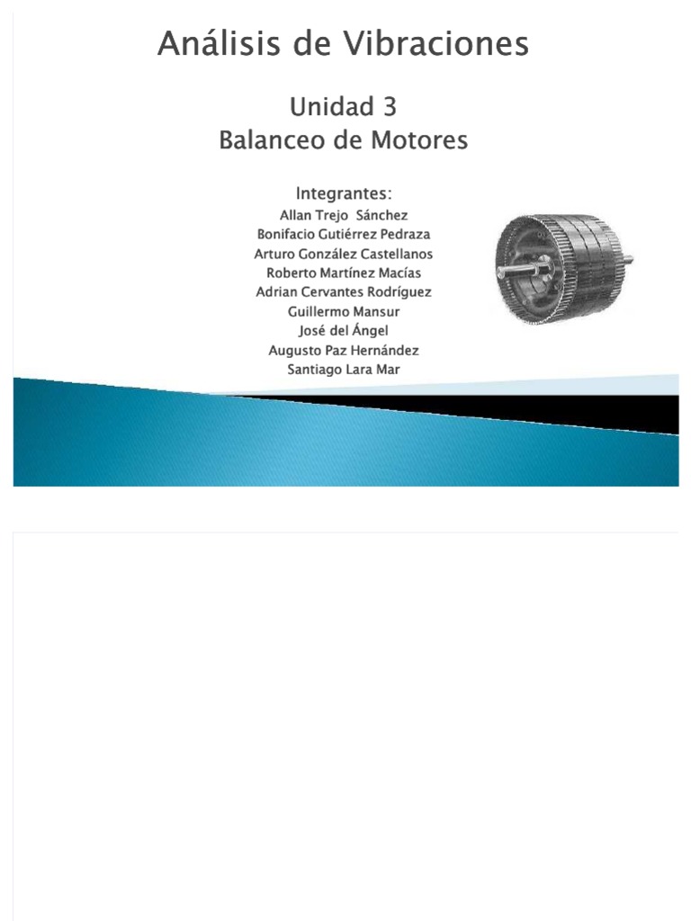 Balanceo de Motores | PDF | Masa | Máquinas