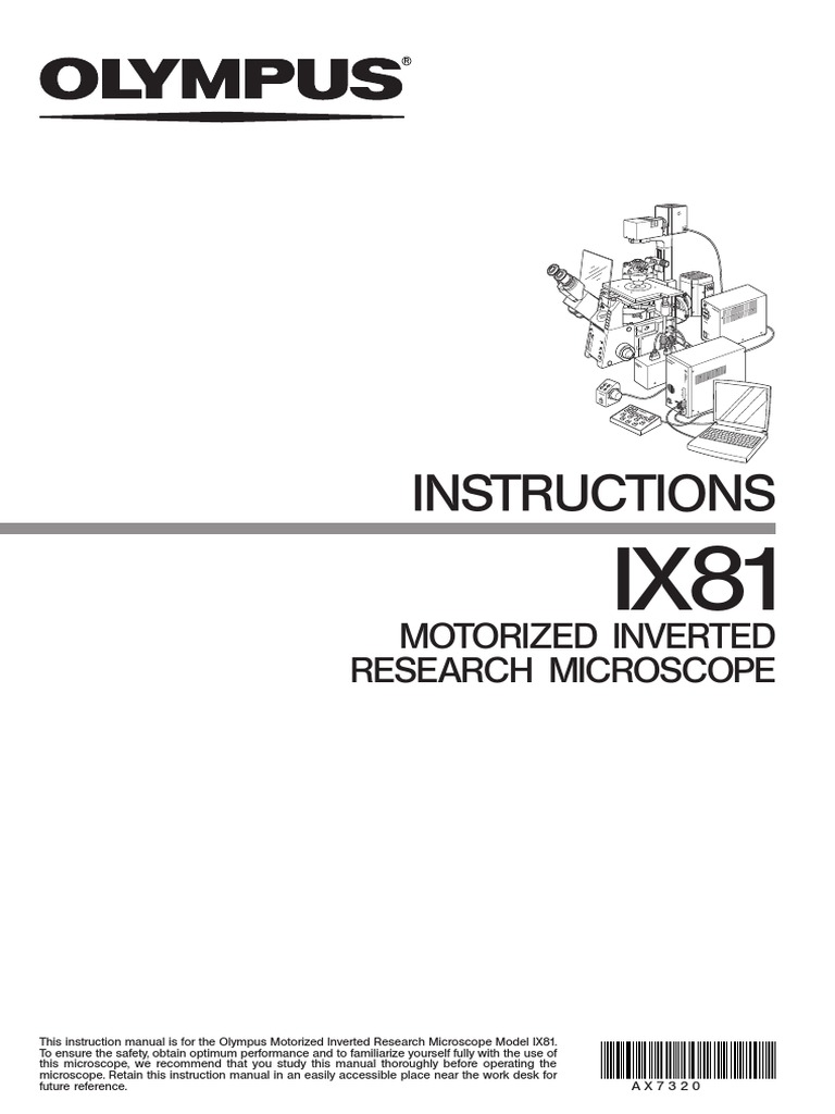 Olympus Ix81 Manual | PDF | Microscope | Aperture