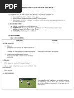 Lesson Plan Pe 6 | PDF | Physical Education | Rubric (Academic)