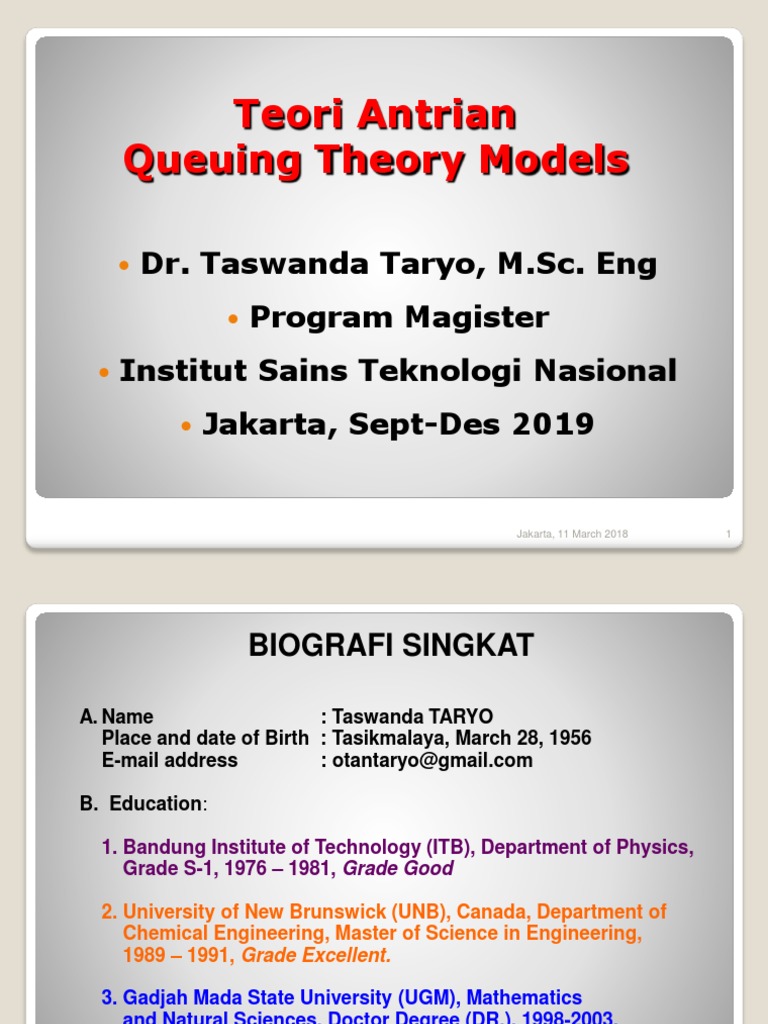 KS2 Kuliah Antrian Final | PDF | Teknologi & Rekayasa