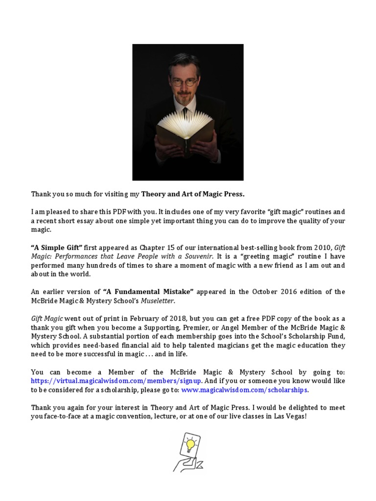 Free PDF For Theory and Art of Magic Press 1 | PDF | Hand | Magic ...