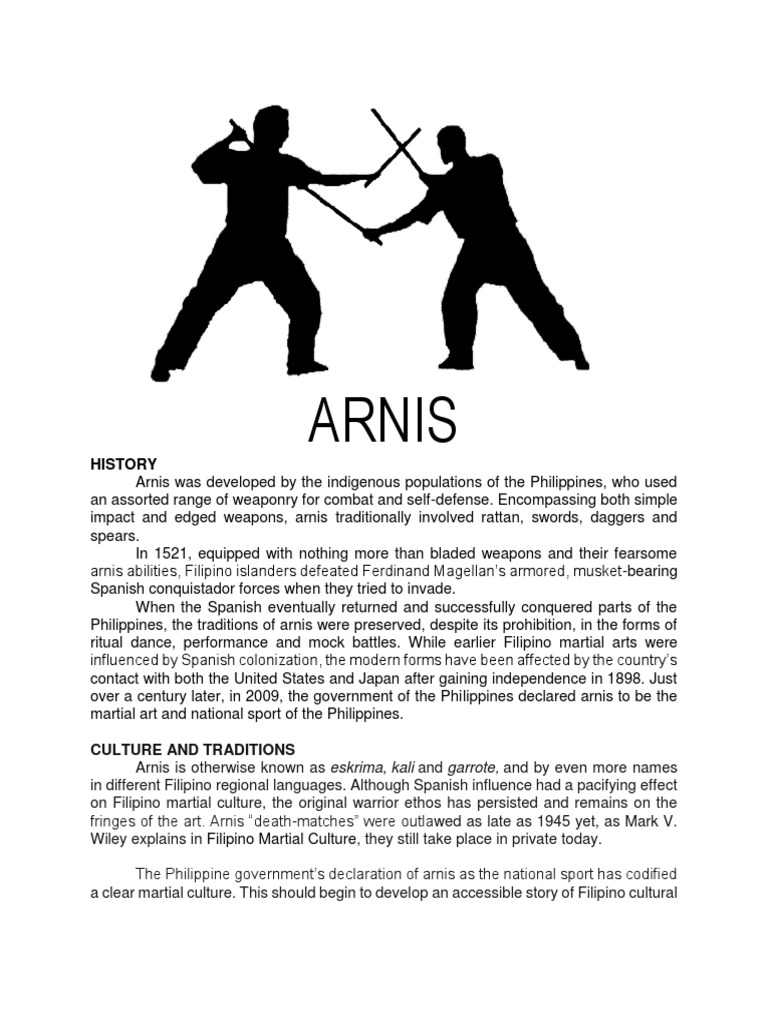 ARNIS | Philippines | Combat Sports | Free 30-day Trial | Scribd