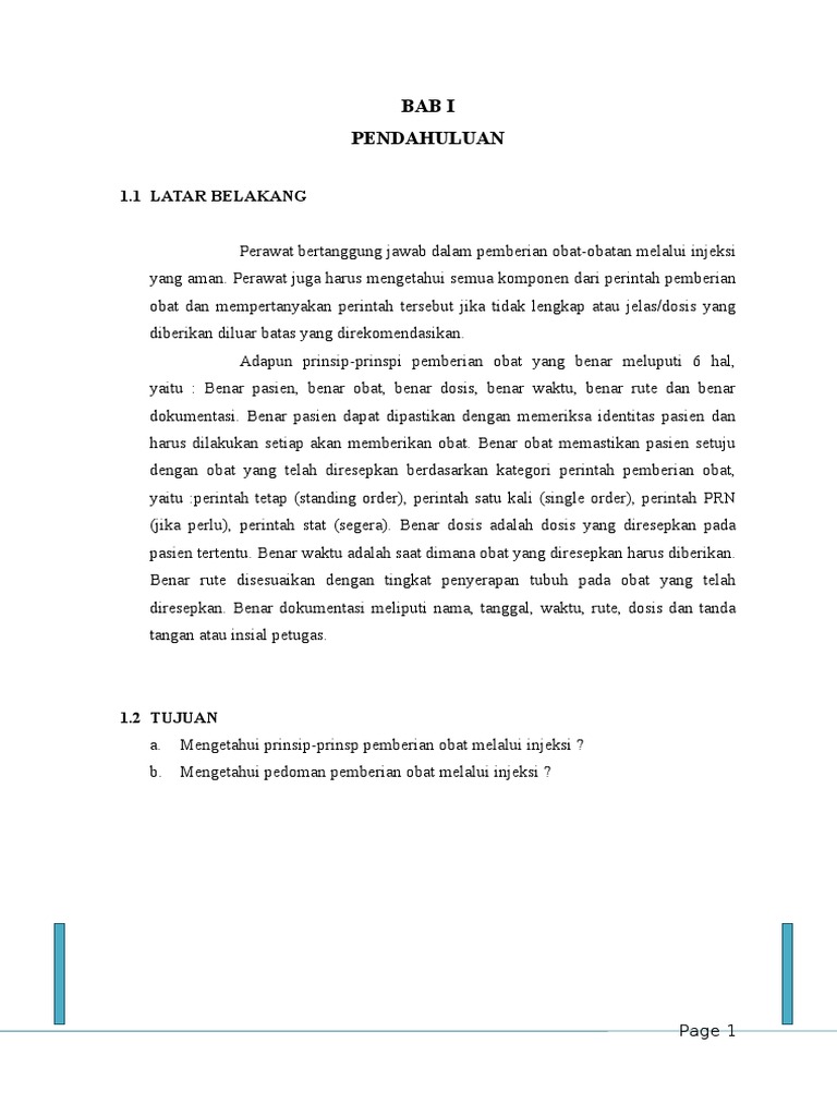 Makalah Jenis Jenis Injeksi | PDF