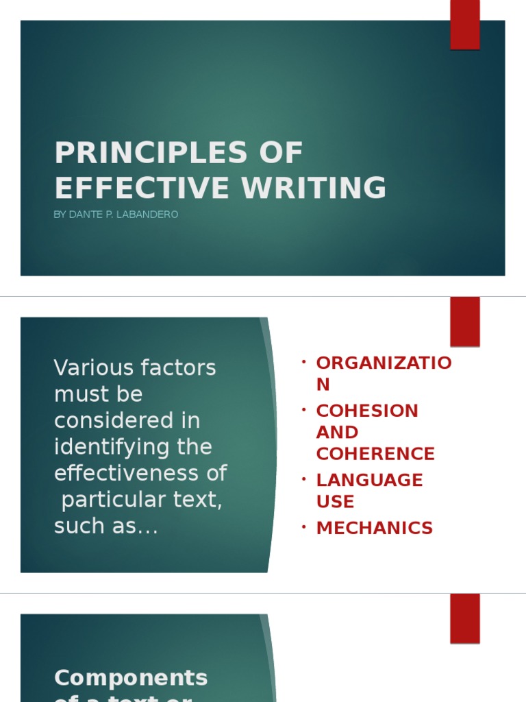 Principles of Effective Writing | PDF | Essays | Paragraph