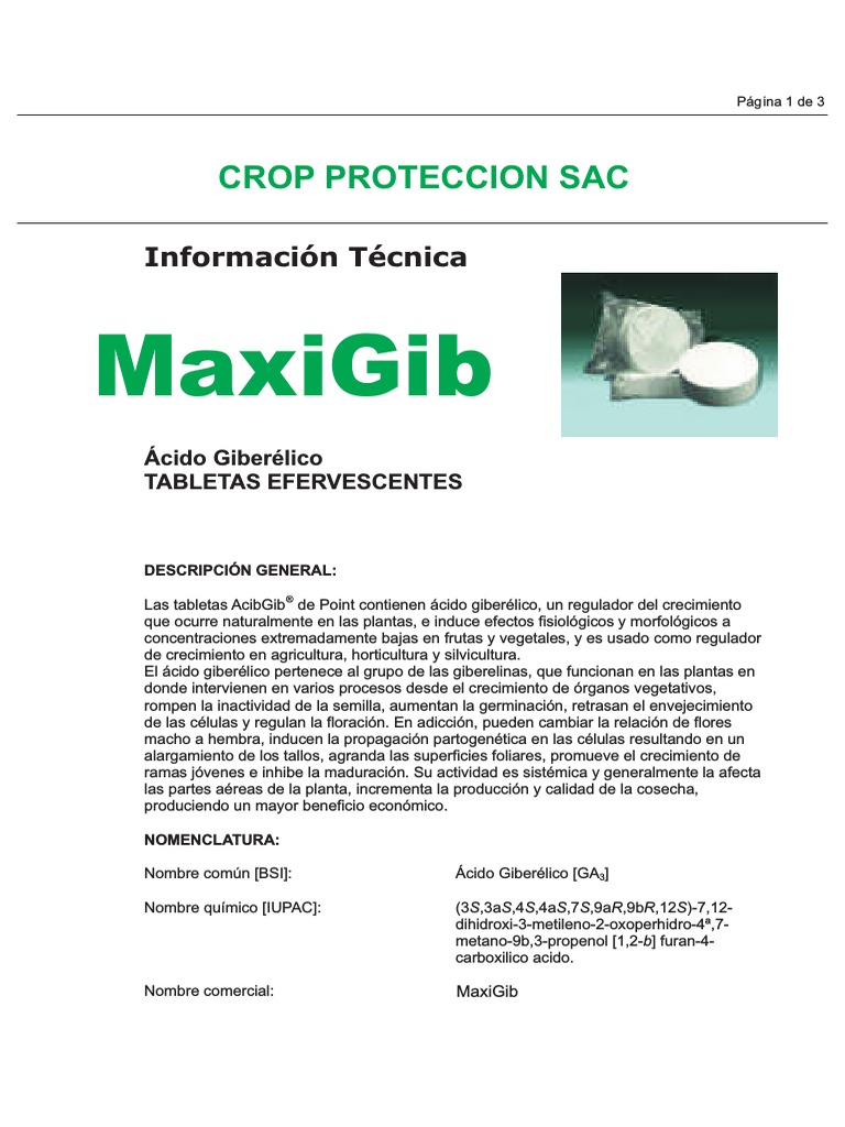 Maxigib - Ficha Tecnica | PDF | Plantas | Flores
